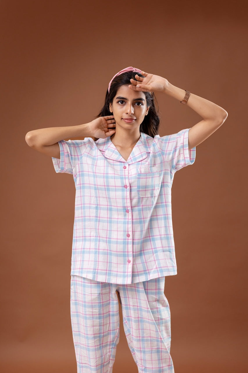 Blush Check Woman's Pyjamas – Tamara
